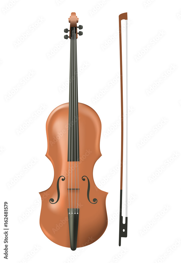 Cello on white background. Stock Vector | Adobe Stock