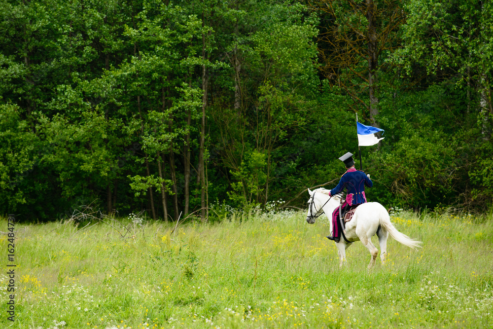 cavalryman on horseback Stock Photo | Adobe Stock