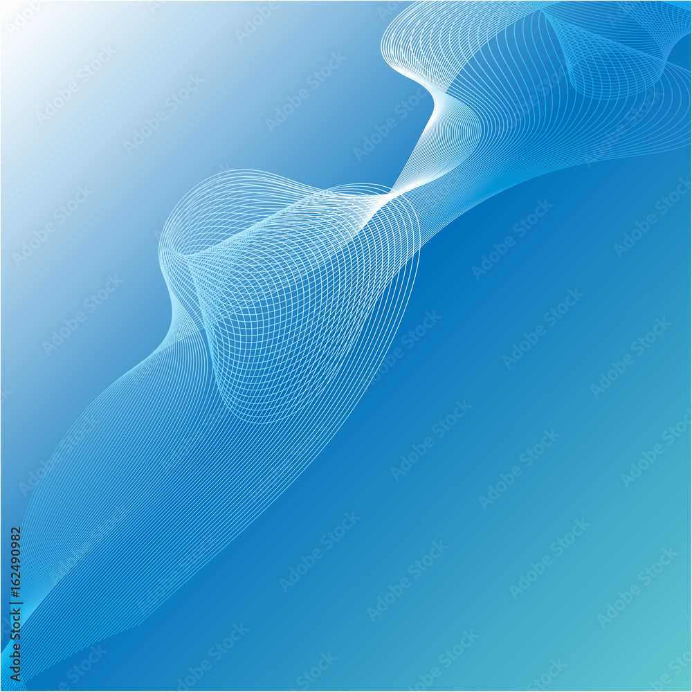 Abstract blue line curve vector background graphic design Stock Vector ...