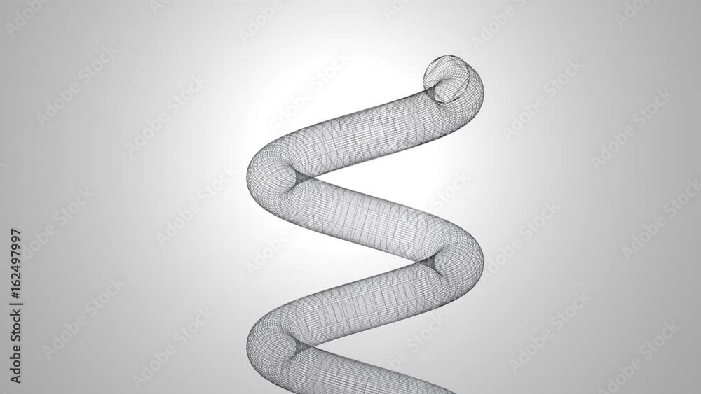 Abstract 3d spiral shape, seamless loop Stock Video | Adobe Stock