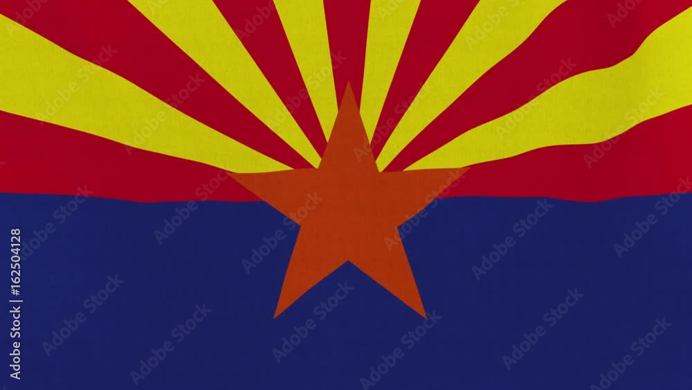 Loopable: Arizona flag...Flag of state Arizona waving in the wind ...