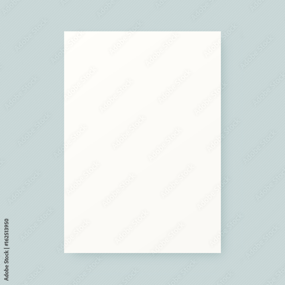Clean white blank vector realistic paper sheet mockup template Stock ...