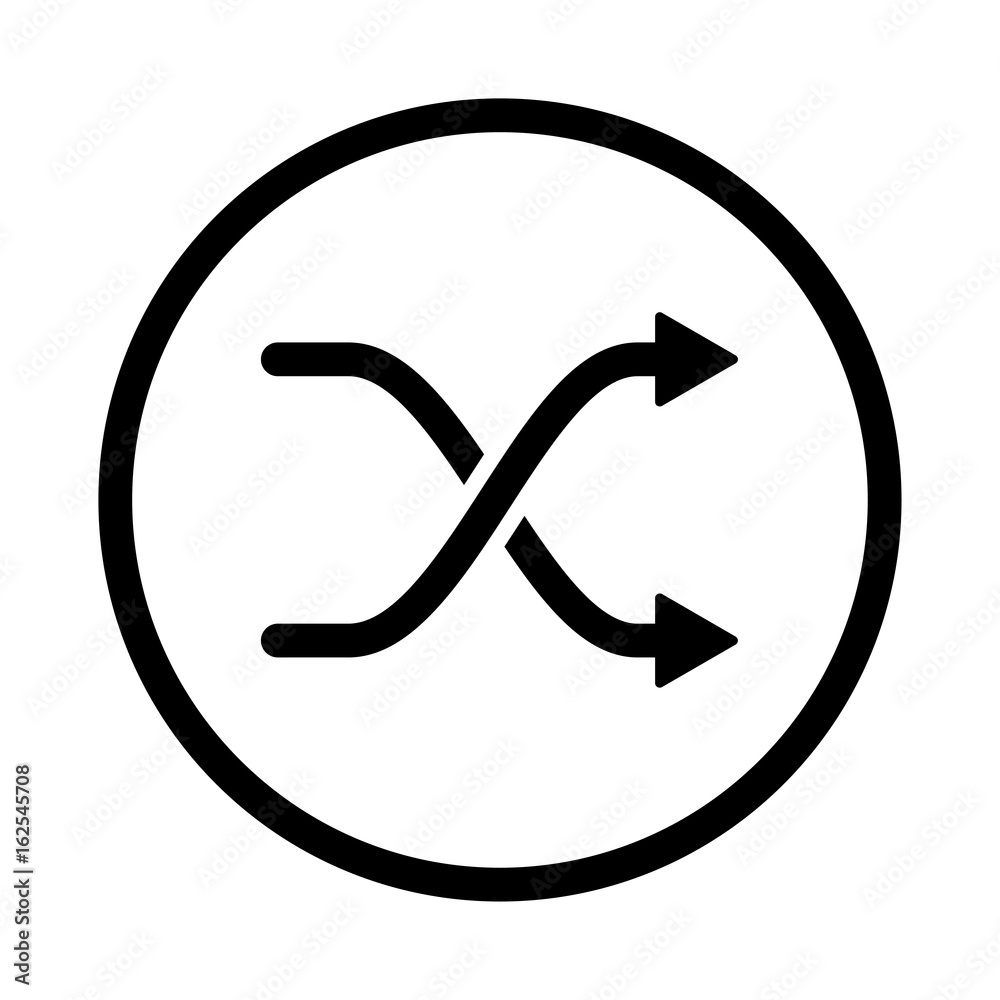 Intersection Arrows icon - vector iconic design Stock Vector | Adobe Stock
