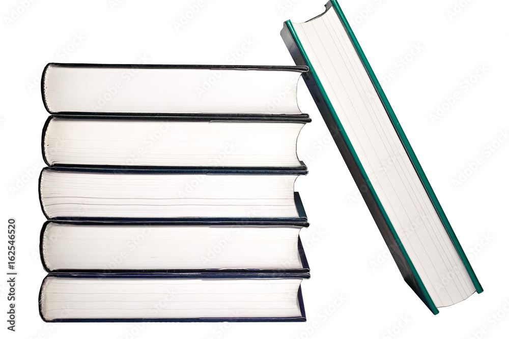 Stack of books background isolated Stock Photo | Adobe Stock