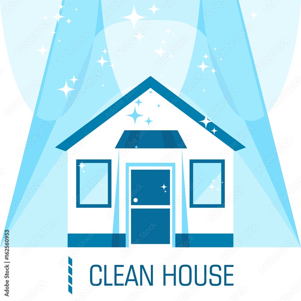 clean house poster Stock Vector | Adobe Stock