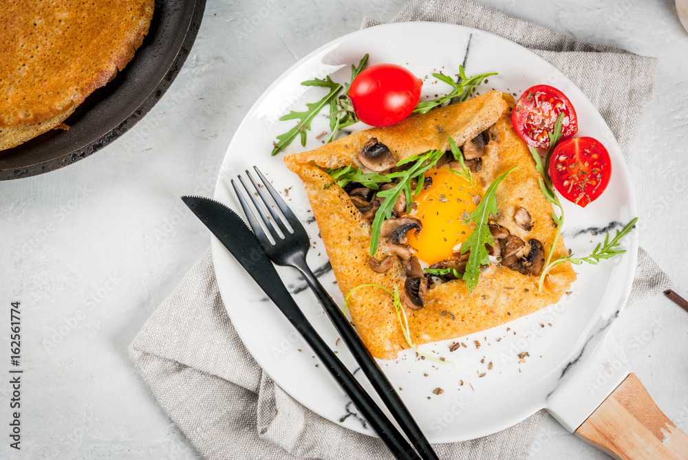 French cuisine. Breakfast, lunch, snacks. Vegan food. Traditional dish ...