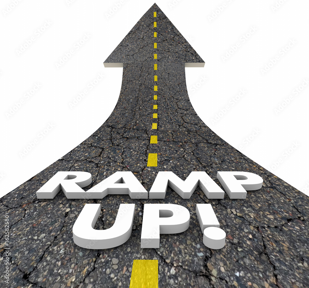 Ramp Up Increase Start Moving Forward 3d Illustration Stock ...
