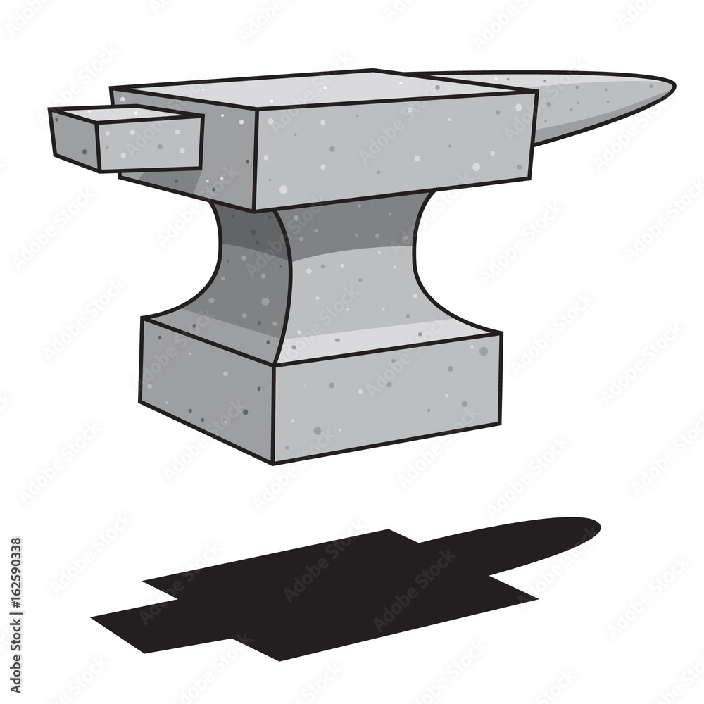 Cartoon Anvil Stock Illustration | Adobe Stock