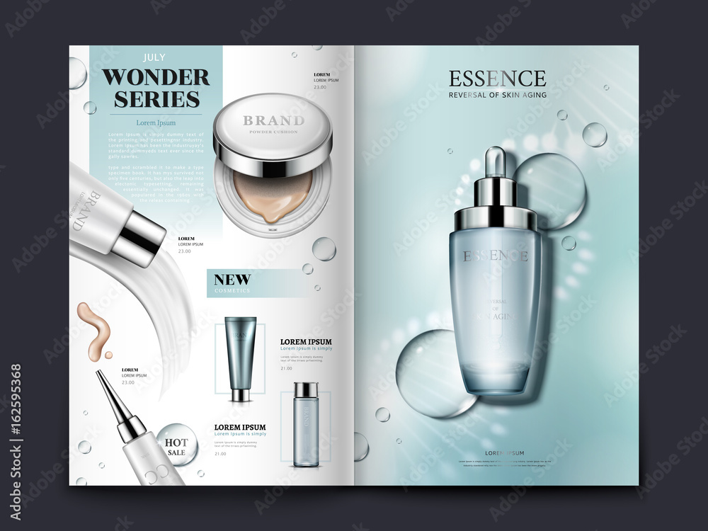 cosmetic brochure design Stock Vector | Adobe Stock