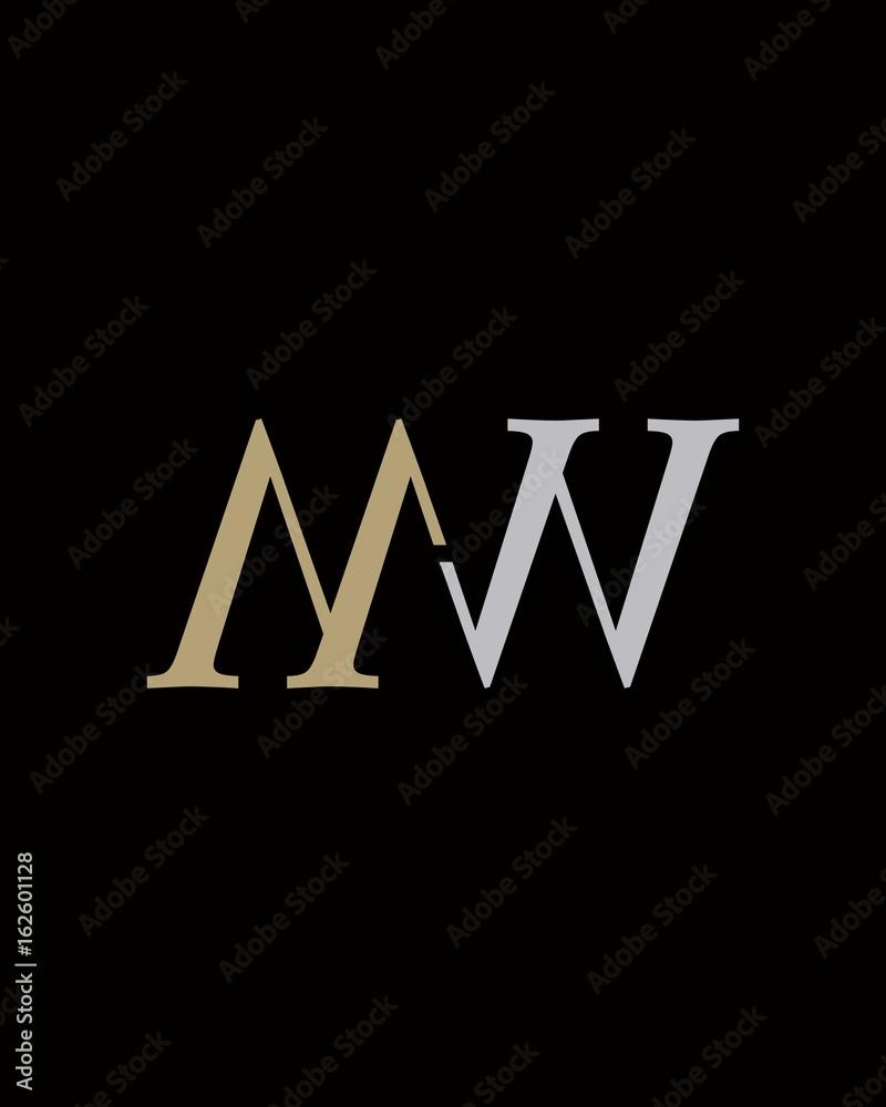 MW Abstract Logo Stock Vector | Adobe Stock