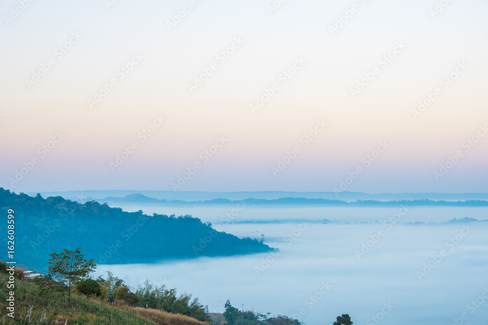 Sea of mist in the morning at Khao Kho,Phetchabun Province,northern ...