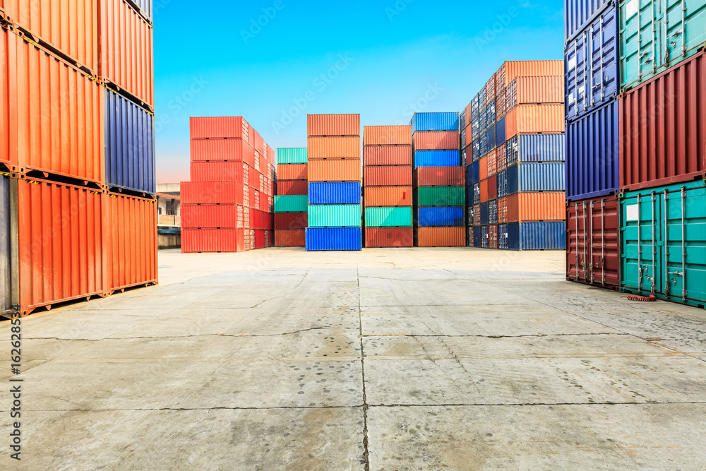 Industrial Container yard for Logistic Import Export business Stock ...