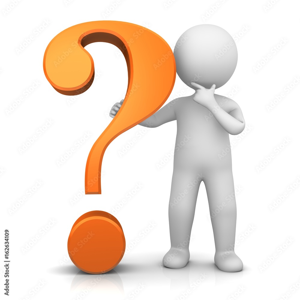 question mark 3d silver grey gray interrogation point asking sign ...