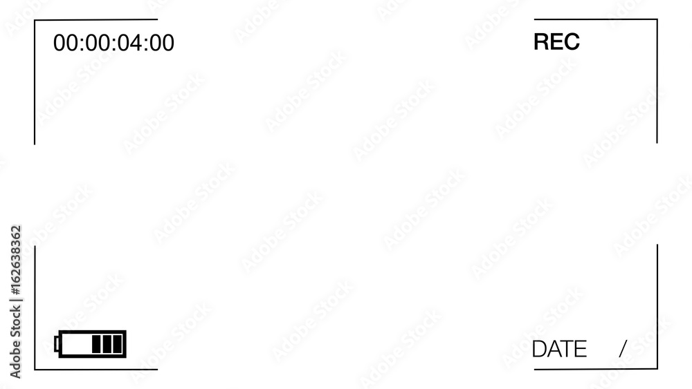 Camera viewfinder digital overlay display - 4k. Luma matte included ...