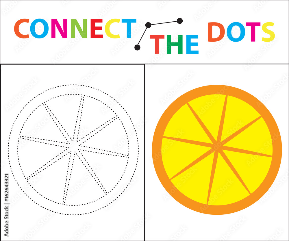 Children's educational game for motor skills. Connect the dots picture ...