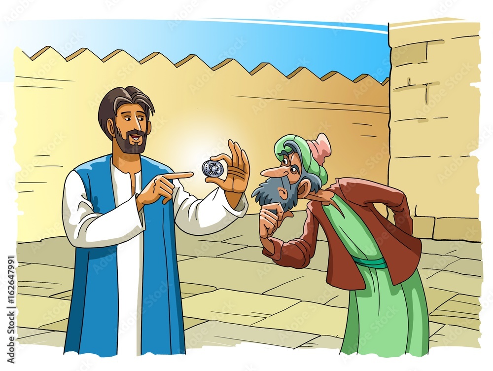 Jesus says that we must give to Caesar what is Caesar's ilustração do ...