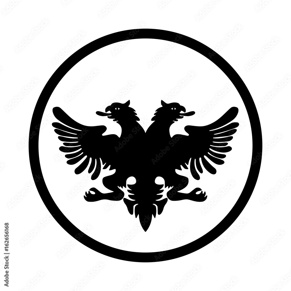 Symbol of Albania icon - vector iconic design Stock Vector | Adobe Stock