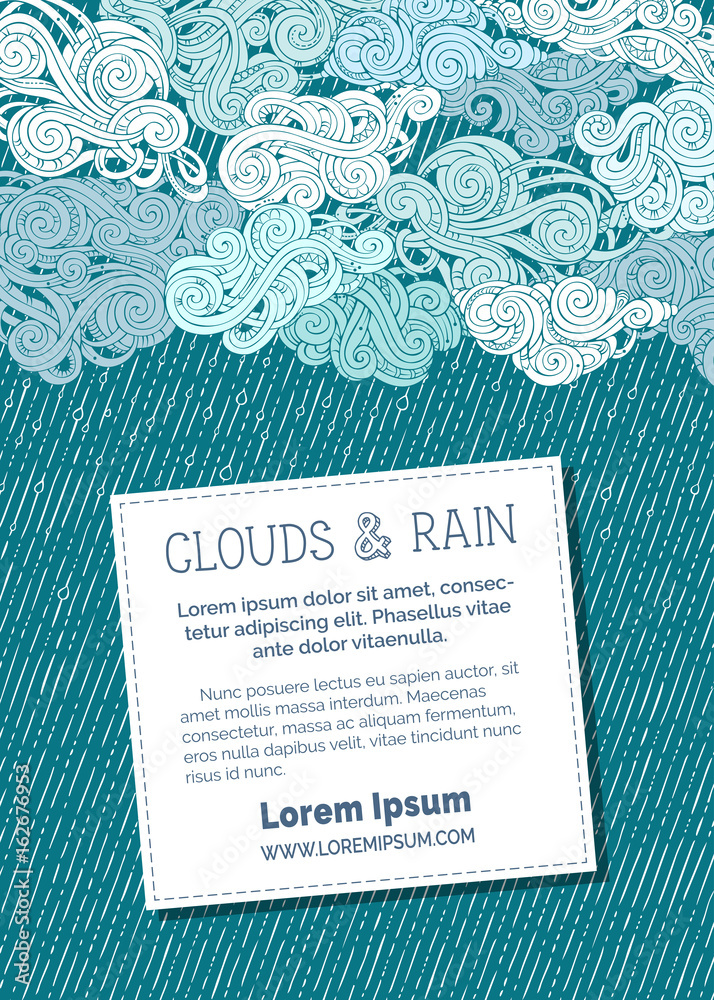 Vector pouring rain background. Stock Vector | Adobe Stock