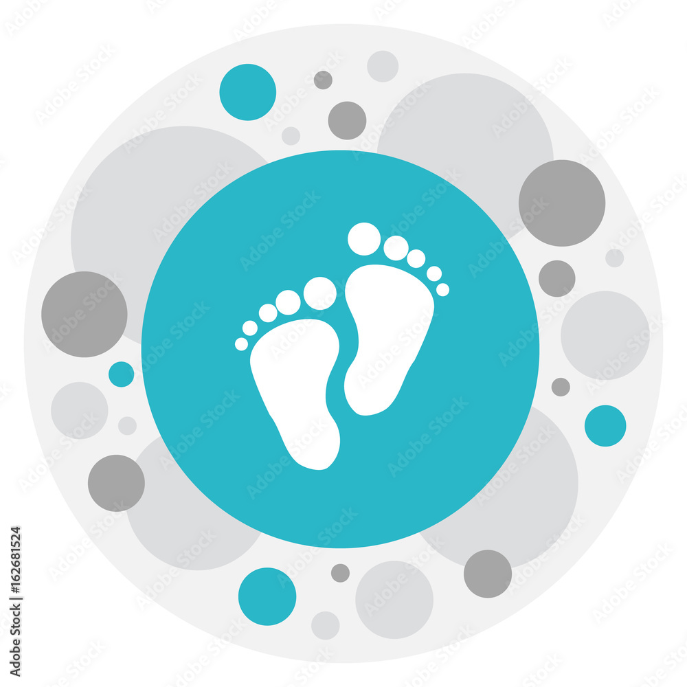 Vector Illustration Of Infant Symbol On Foot Step Icon. Premium Quality ...