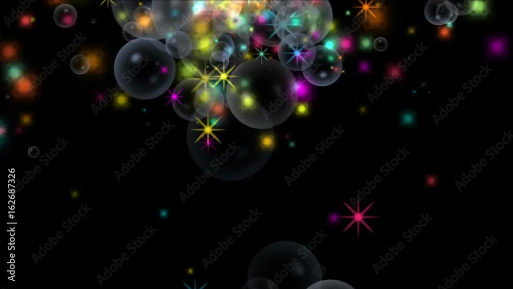 4k Shine cartoon stars particle fireworks background,festival wedding ...