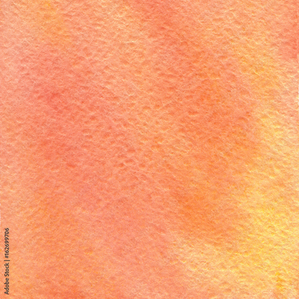 Hand painted watercolor texture of warm colors: red, orange and yellow ...