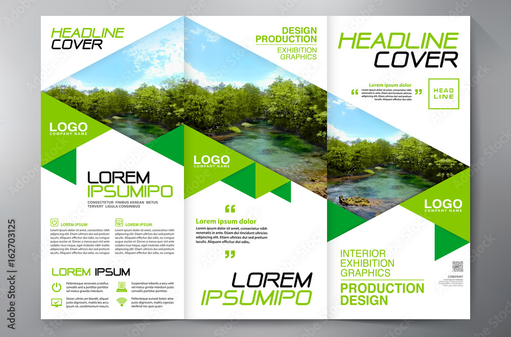 Brochure 3 fold flyer design a4 template. Stock Vector | Adobe Stock