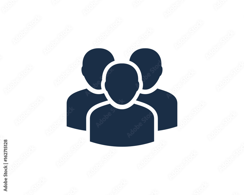 Multi User Icon Logo Design Element Stock Vector | Adobe Stock