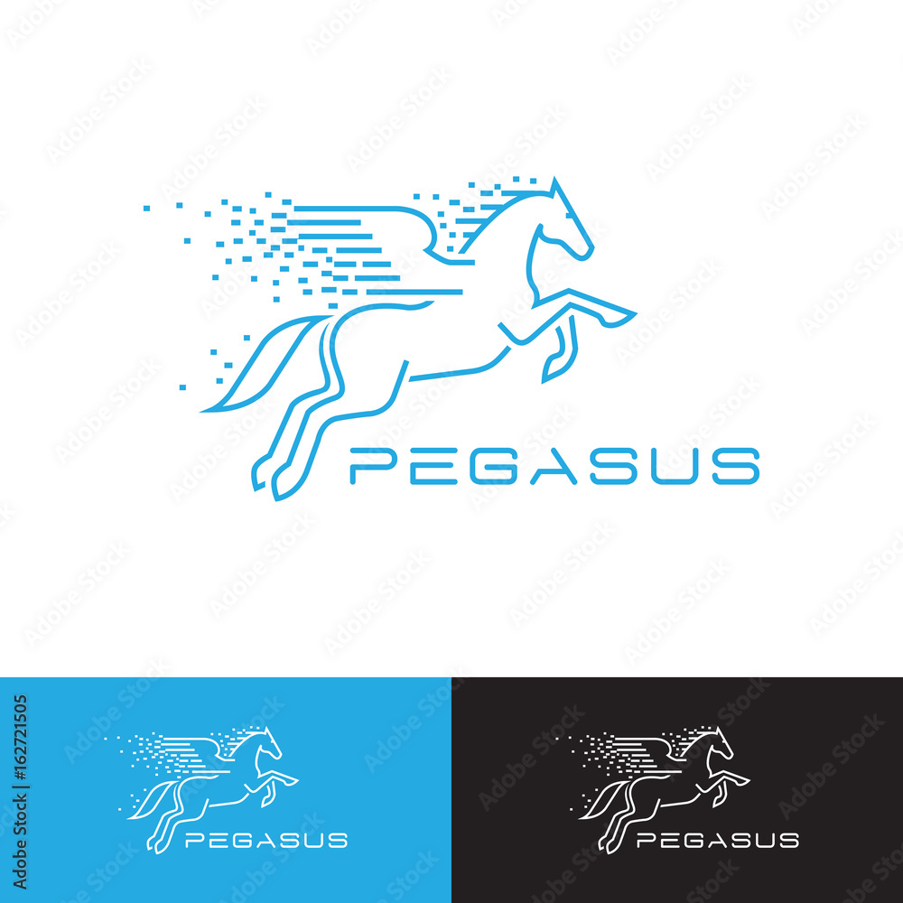 Simple Pegasus logo Stock Vector | Adobe Stock