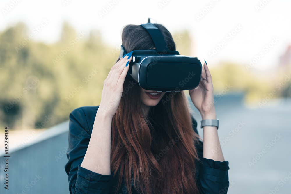 Artistic photo of VR game tester, portaying her how she acts in the ...