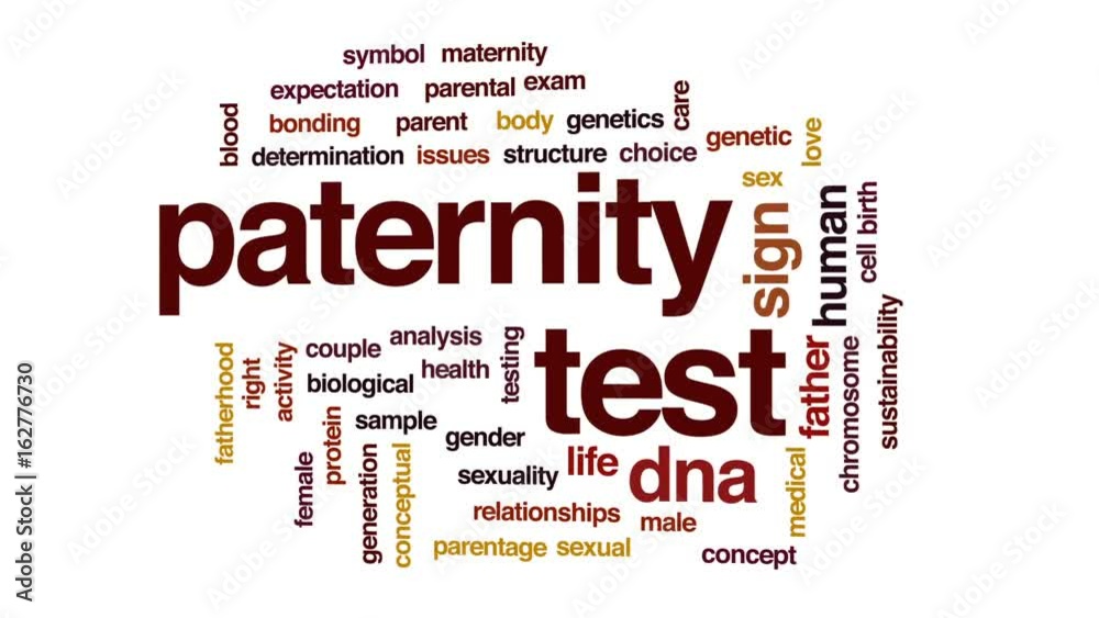 Paternity test animated word cloud, text design animation. Stock Video ...