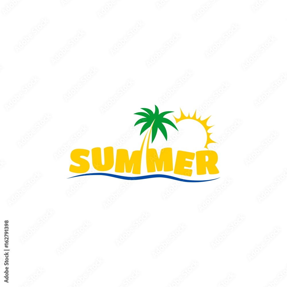 summer logo icon vector royalty free element Stock Vector | Adobe Stock