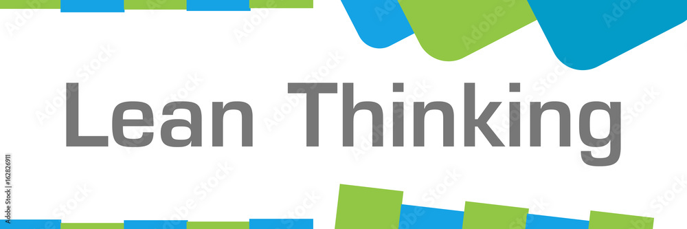 Lean Thinking Green Blue Shapes Horizontal Stock Illustration | Adobe Stock