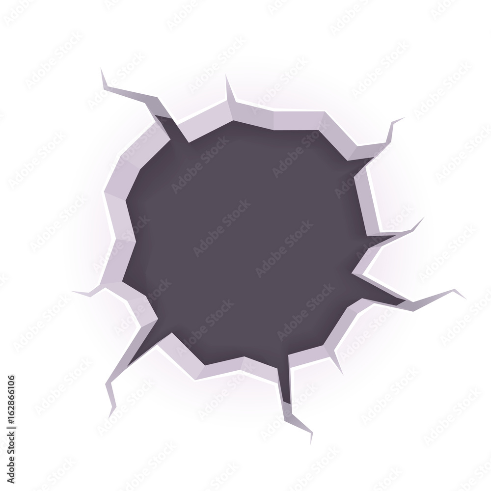 Hole in the wall Stock-Vektorgrafik | Adobe Stock