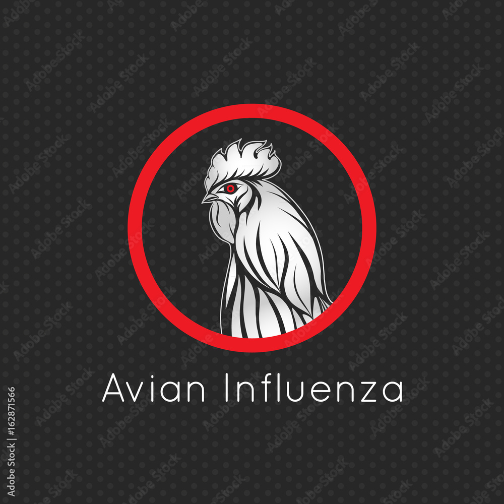 Avian Influenza vector logo icon illustrator Stock Vector | Adobe Stock