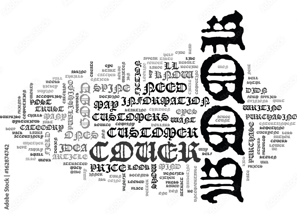 A GOOD BOOK COVER DESIGN IS KEY TEXT WORD CLOUD CONCEPT Stock Vector ...