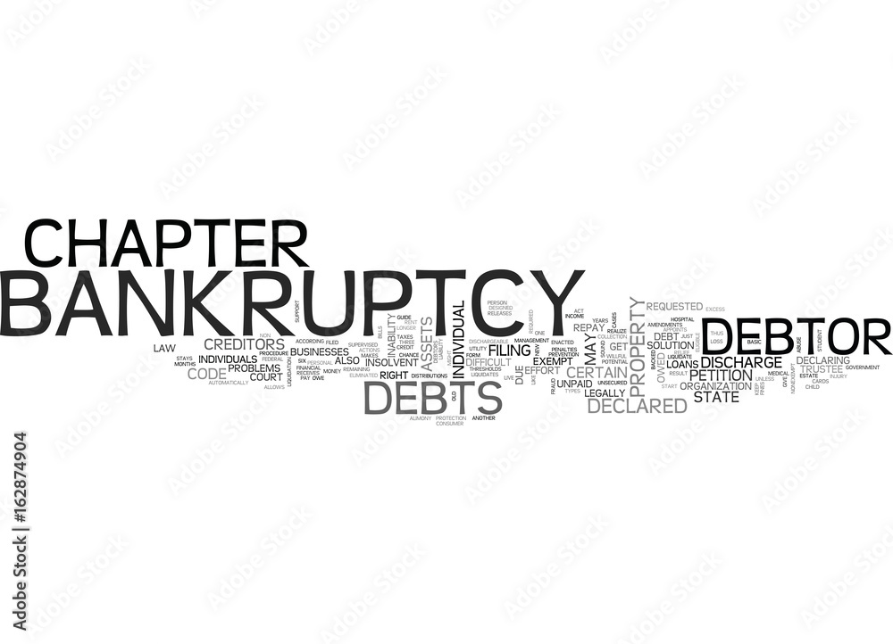 Poster A GUIDE TO CHAPTER BANKRUPTCY TEXT WORD CLOUD CONCEPT – Wall Art ...