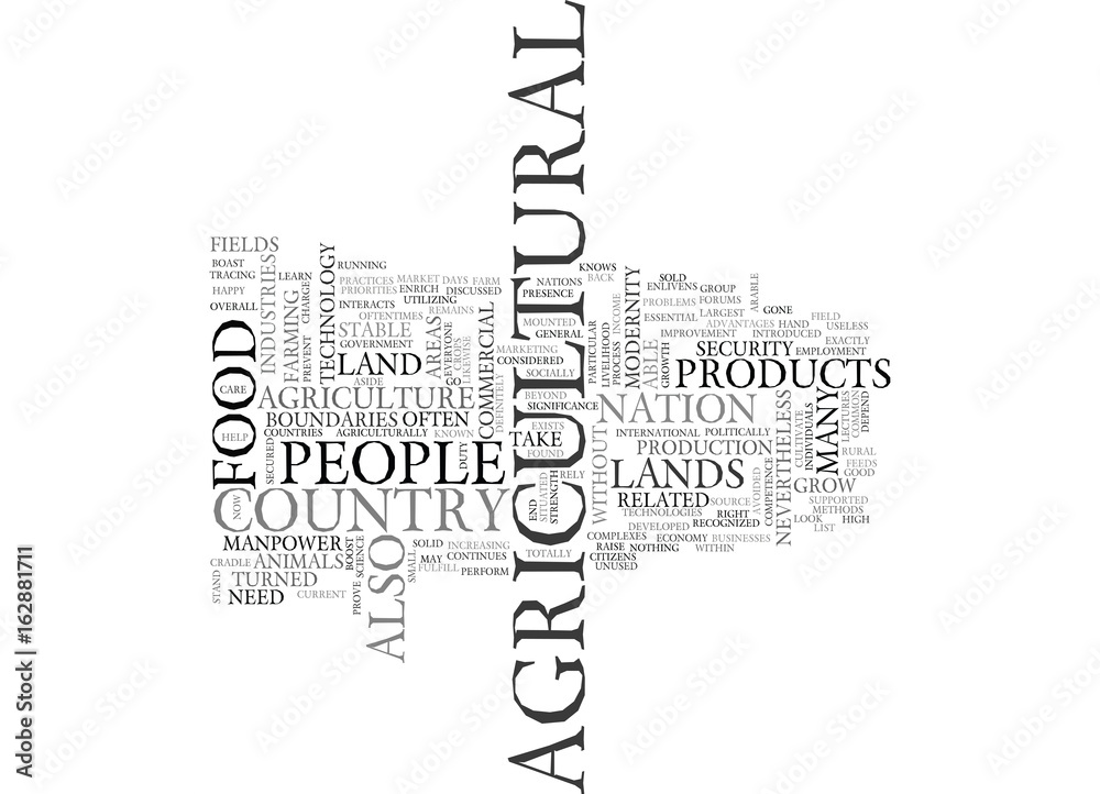 Photo & Art Print AGRICULTURE AND ITS SIGNIFICANCE TEXT WORD CLOUD ...