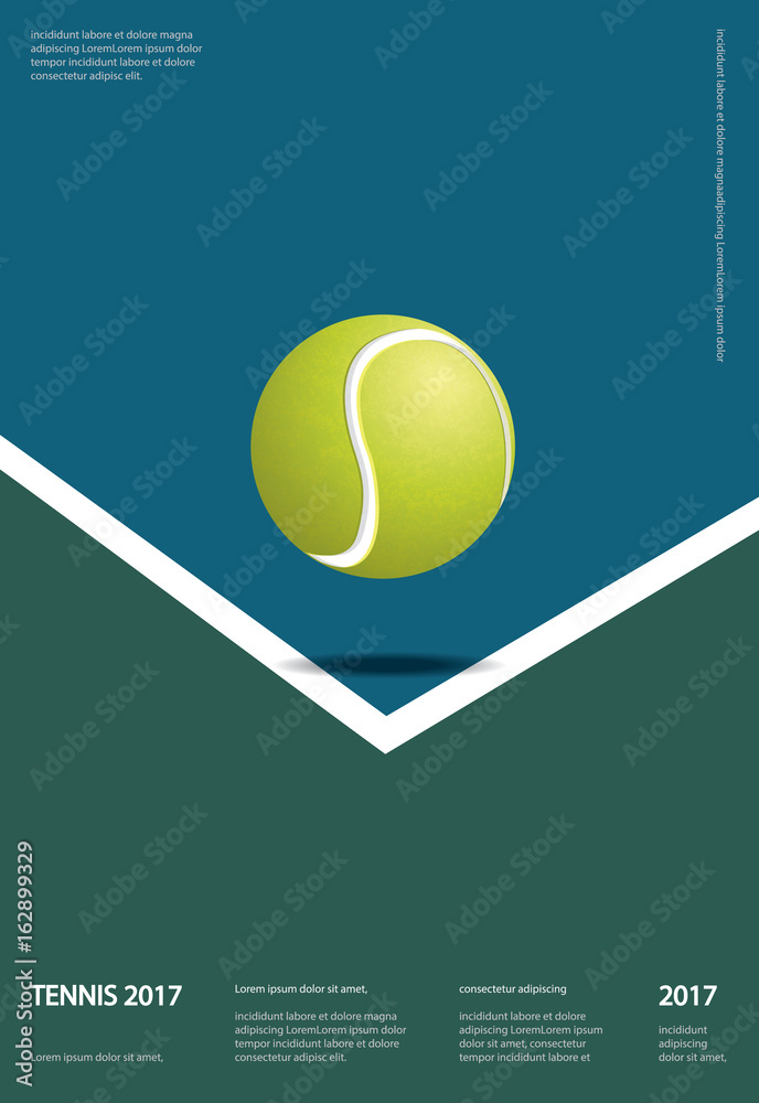 Tennis Championship Poster Vector illustration Stock Vector | Adobe Stock