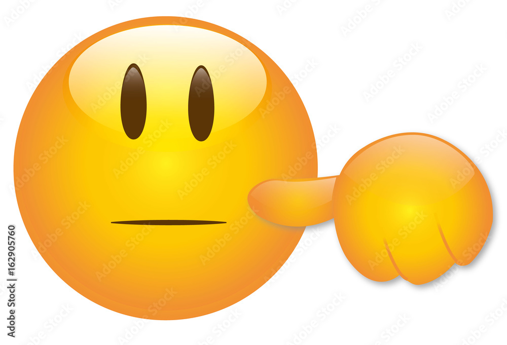 Smiley Mittelmäßig geht so - Vektor Stock-Vektorgrafik | Adobe Stock