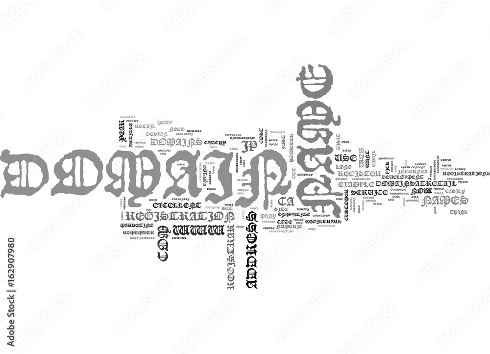 WHAT IS A DOMAIN NAME AND WHERE TO REGISTER TEXT WORD CLOUD CONCEPT ...