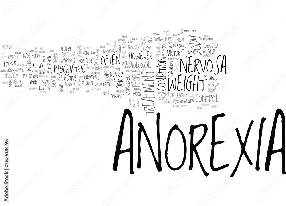 WHAT IS ANOREXIA NERVOSA TEXT WORD CLOUD CONCEPT Stock Vector | Adobe Stock