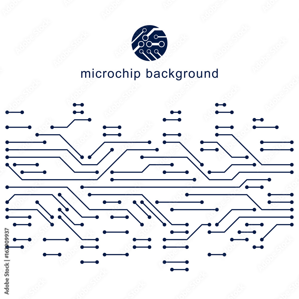 Futuristic cybernetic scheme, vector motherboard illustration. Digital ...