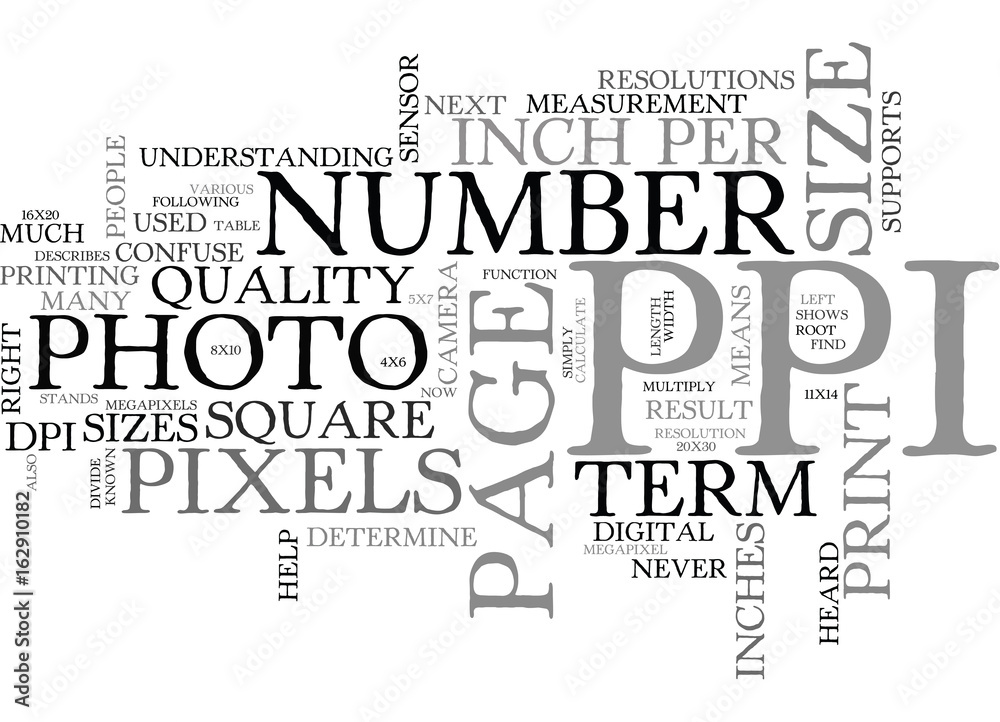 WHAT IS PPI PIXELS PER INCH TEXT WORD CLOUD CONCEPT Stock Vector what-is-ppi-pixels-per-inch-text-word-cloud-concept-stock-vector