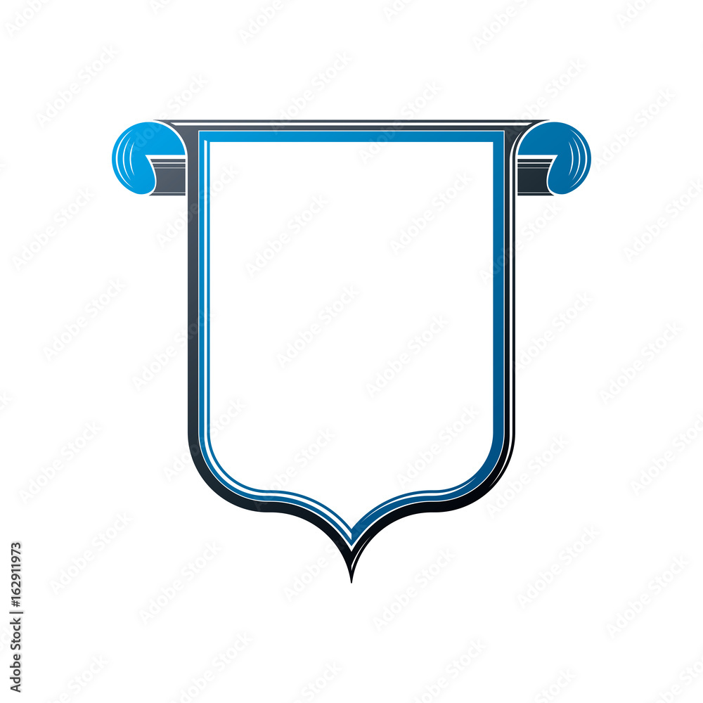 Vintage frame with clear copy-space and cartouche, heraldic design ...