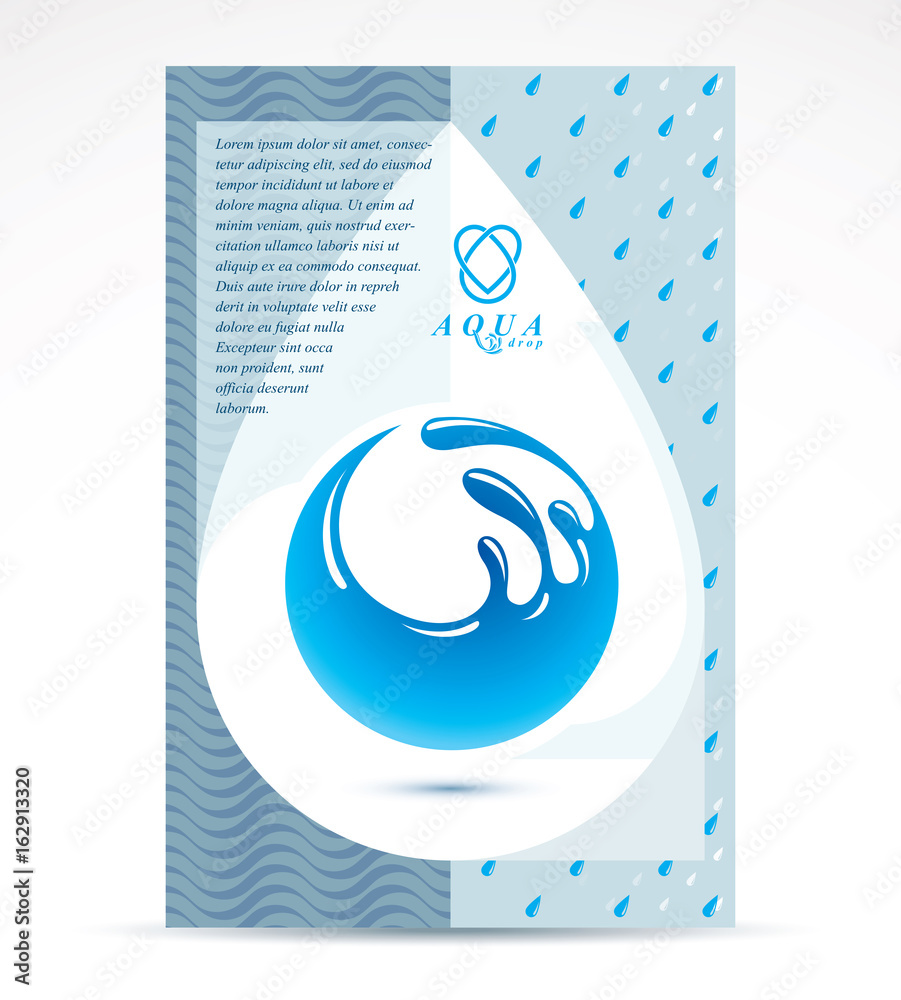 World water day presentation poster for use in mineral water ...