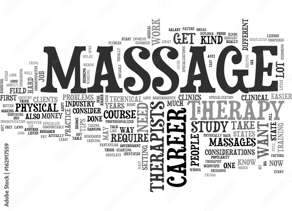 WHAT YOU NEED TO KNOW TO GET INTO MASSAGE THERAPY TEXT WORD CLOUD ...