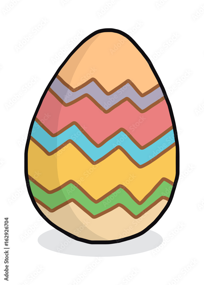 decorated egg / cartoon vector and illustration, hand drawn style ...