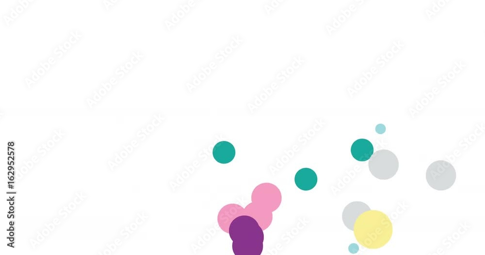 Circle background with motion of abstract colorful circular shapes on a ...