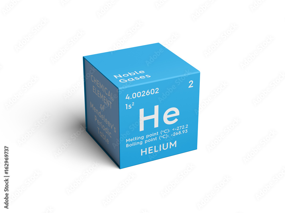 Helium. Noble gases. Chemical Element of Mendeleev's Periodic Table ...