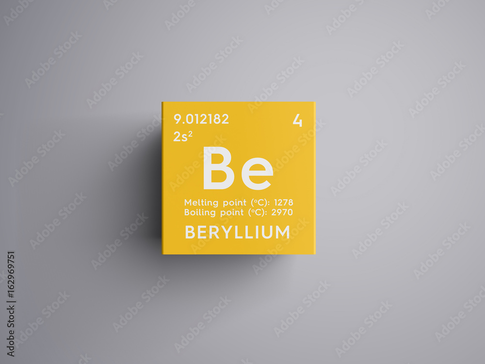 Beryllium. Alkaline earth metals. Chemical Element of Mendeleev's ...